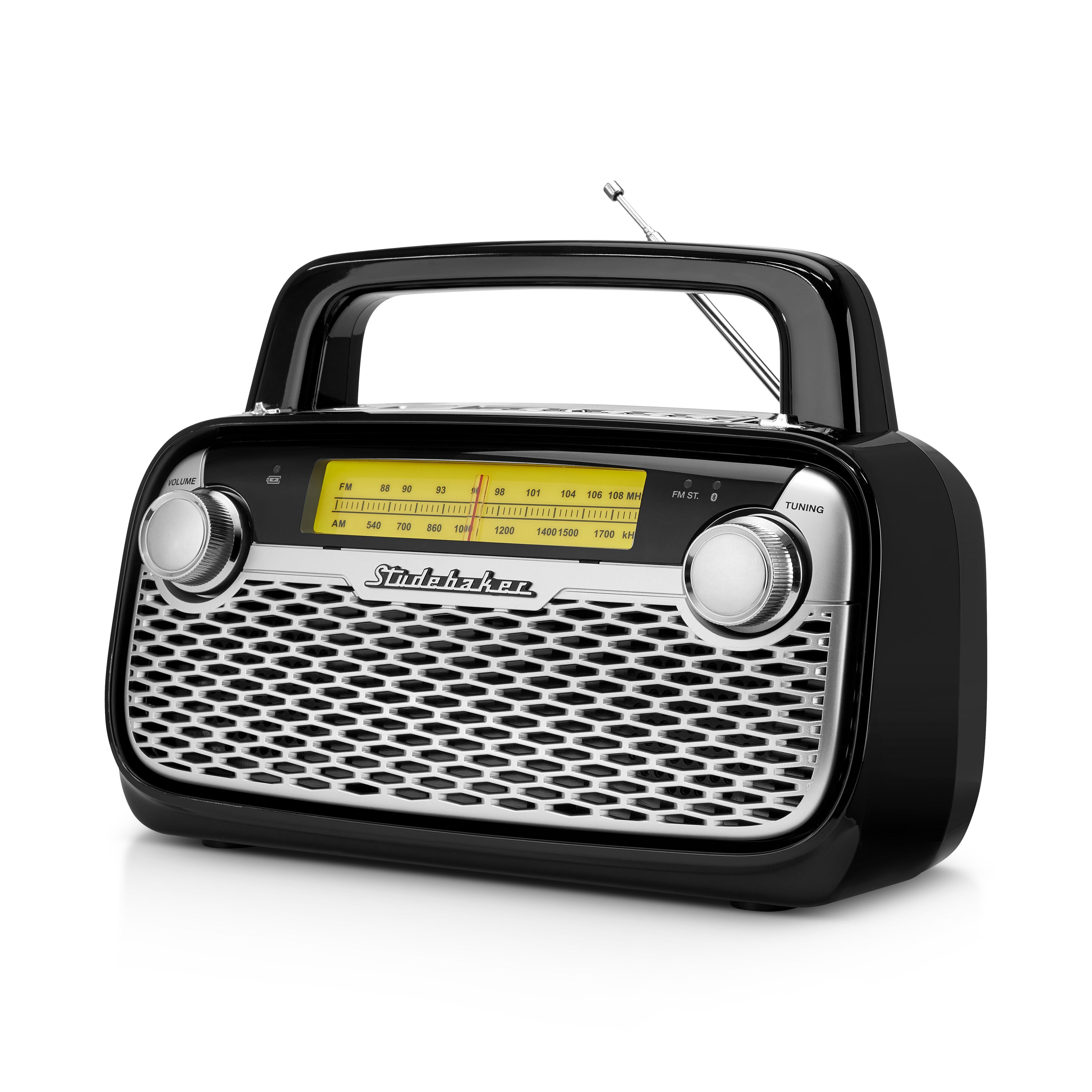 Portable AM/FM Radio with Bluetooth, Rechargeable Battery, and High Po ...